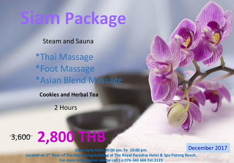 Phuket Spa - Patong Hotel, Phuket, Thailand - The Royal Paradise Hotel & Spa - Hotel Official ...