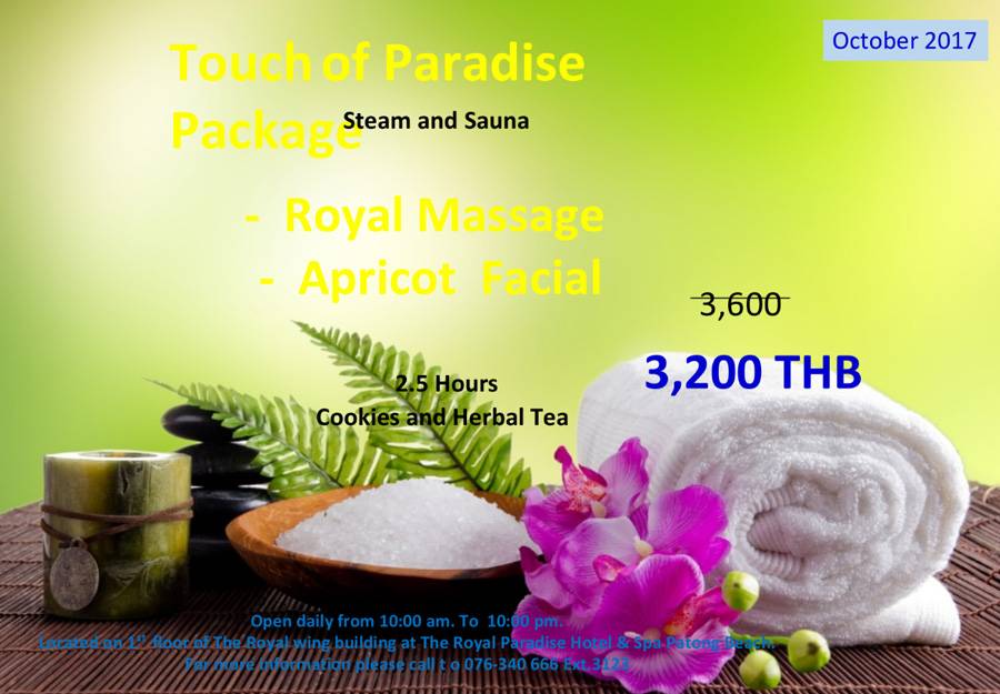 Phuket Spa - Patong Hotel, Phuket, Thailand - The Royal Paradise Hotel & Spa - Hotel Official ...